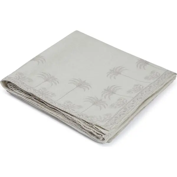 MAJKA La Fortuna Palms Tablecloths - Seashell & Dunes - 62" X 62"